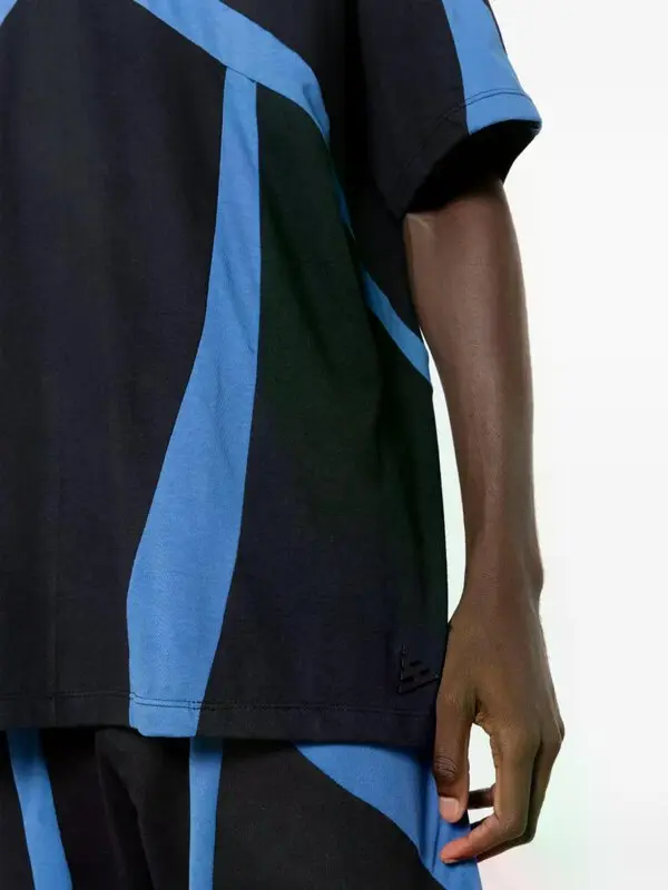 AMIR SLAMA Panelled Round-neck T-shirt