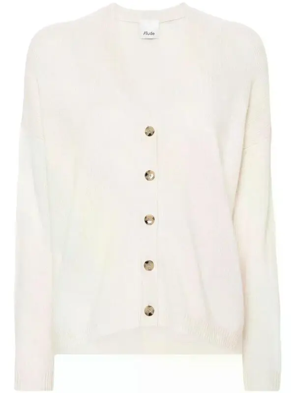 ALLUDE Fine-knit Cashmere Cardigan