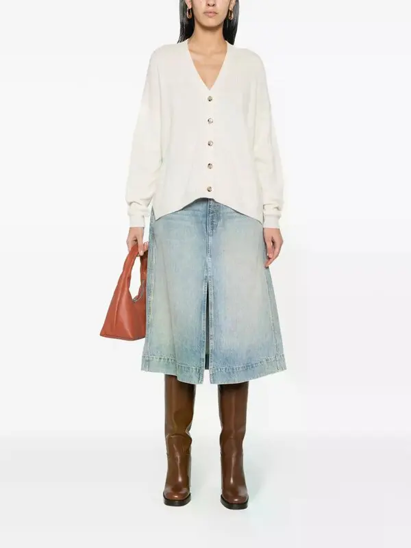 ALLUDE Fine-knit Cashmere Cardigan