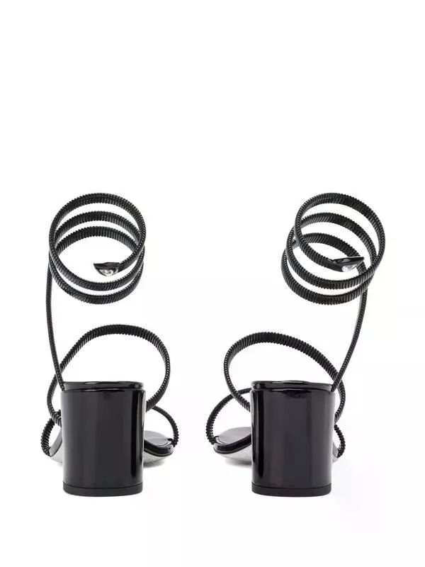 Rene Caovilla Leather Sandals - Black