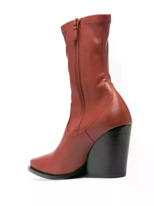 Stella McCartney Western Ankle Boots - Red