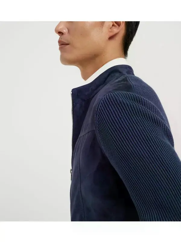 Brunello Cucinelli Suede Bomber Jacket