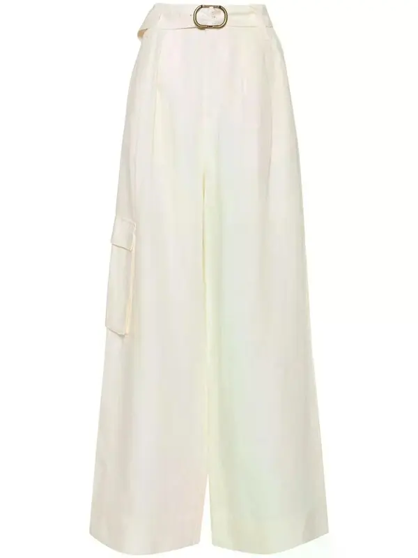 TWINSET Belted Wide-leg Trousers