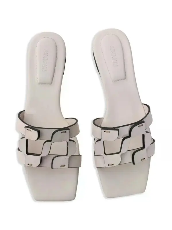 Simkhai Leather Slides - Neutrals
