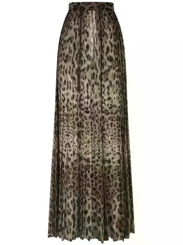 Dolce & Gabbana Leopard-print Culottes - Black