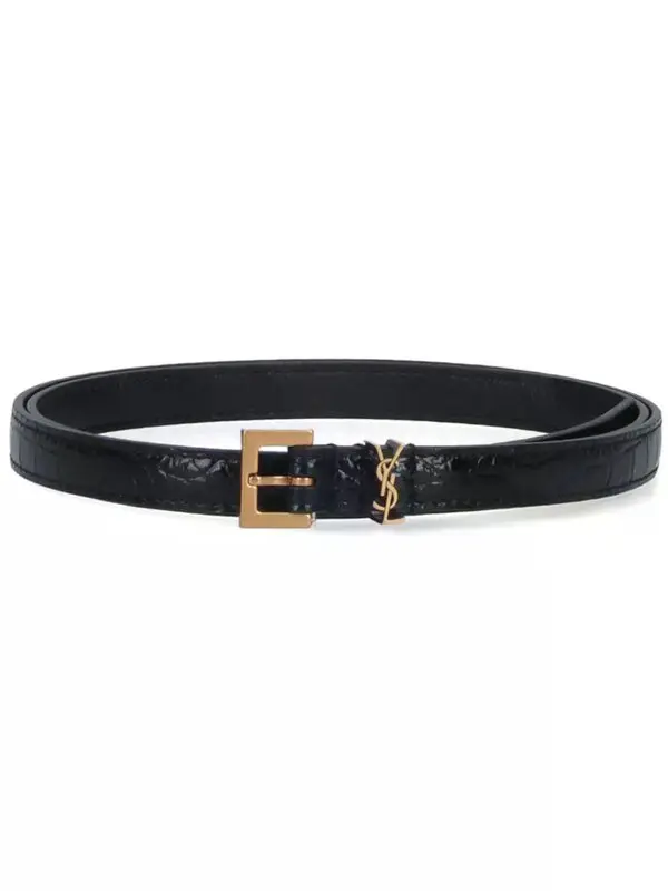Saint Laurent Cassandre Belt - Black