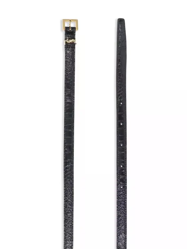 Saint Laurent Cassandre Belt - Black