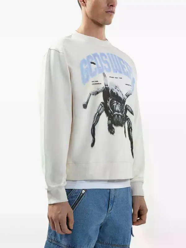 Gcds Spider-print Sweatshirt - Neutrals