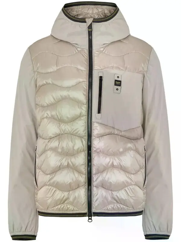 BLAUER. Logo-patch Padded Jacket - Neutrals