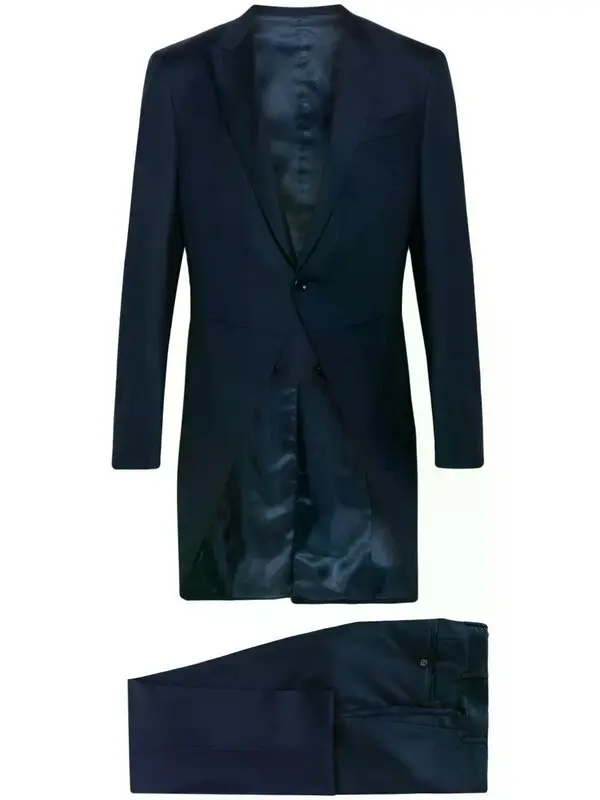 Canali Single-breasted Wool Suit - Blue