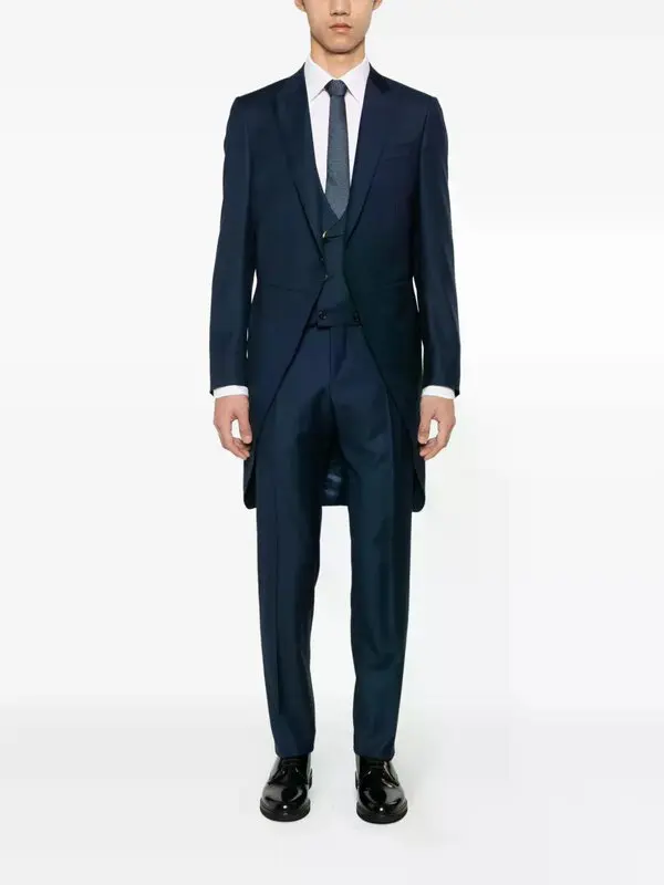 Canali Single-breasted Wool Suit - Blue