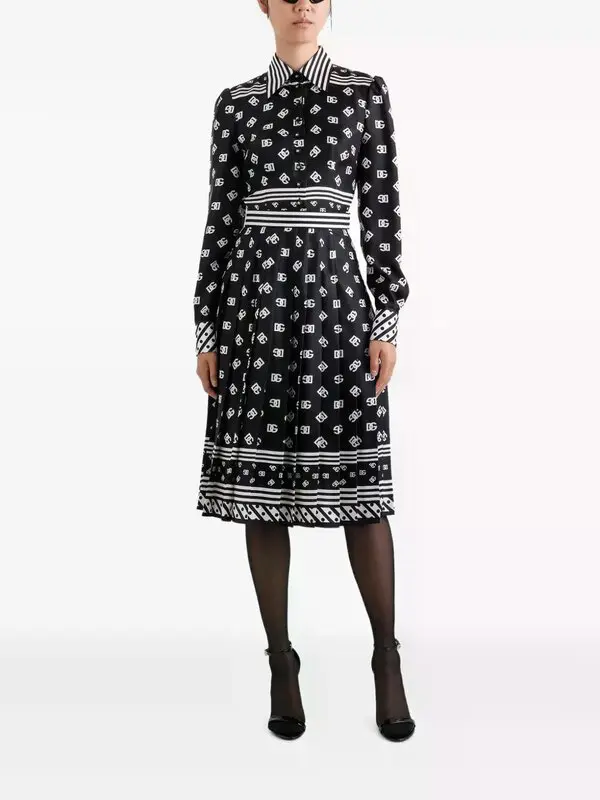 Dolce & Gabbana Logo-print Midi Shirt Dress