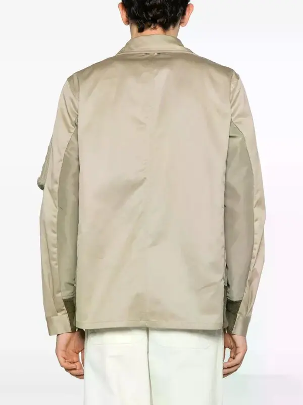 Sacai Panelled Twill Shirt Jacket