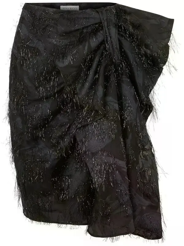Nina Ricci Asymmetric Bow Mini Skirt