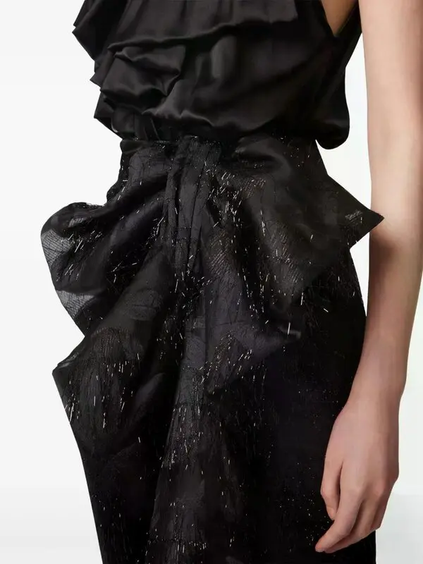 Nina Ricci Asymmetric Bow Mini Skirt