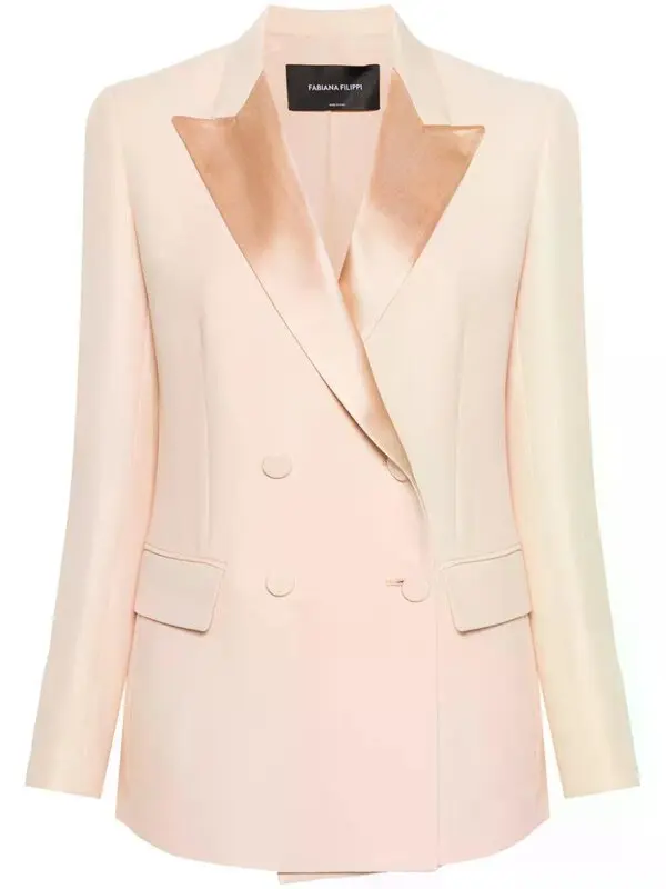 Fabiana Filippi Double-breasted Wool-blend Blazer