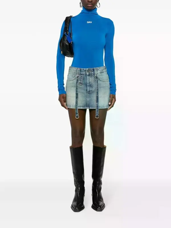 Off-White Denim Cargo Mini Skirt