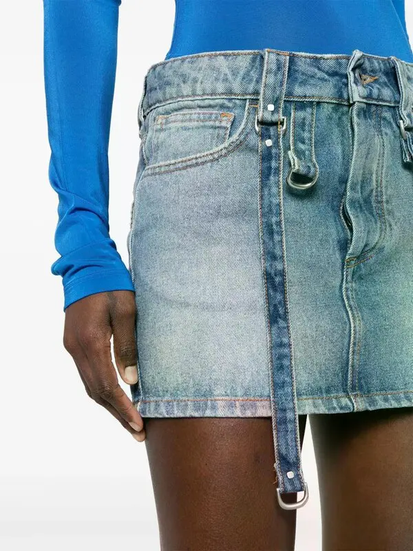 Off-White Denim Cargo Mini Skirt