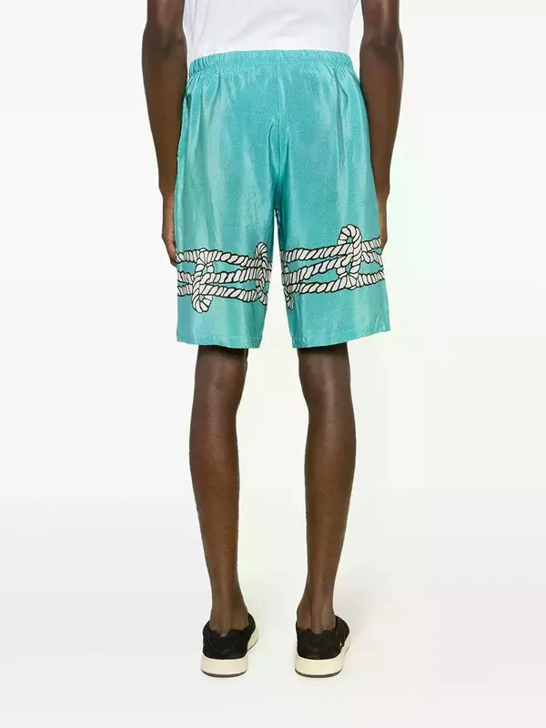 AMIR SLAMA Graphic-print Silk Bermuda Shorts