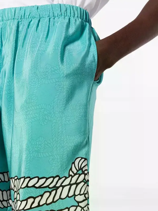 AMIR SLAMA Graphic-print Silk Bermuda Shorts
