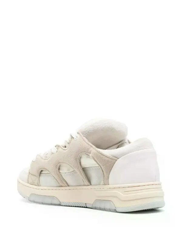 SANTHA Panelled Padded Leather Sneakers