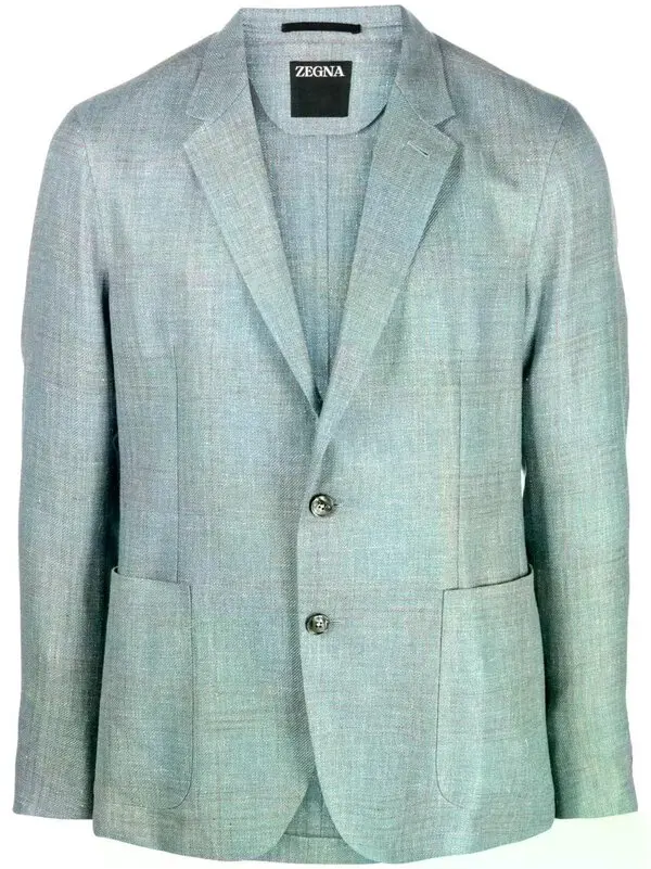 Zegna Single-breasted Blazer - Blue