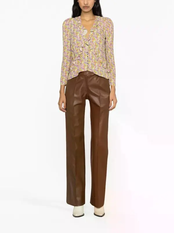 Zadig&Voltaire Tresse Ruffled Long-sleeve Blouse