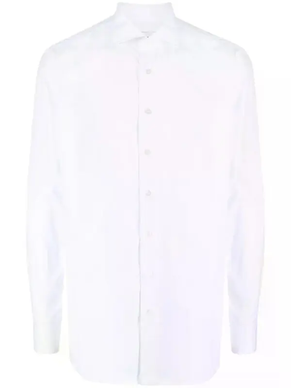 LARDINI Poplin Button-up Cotton Shirt
