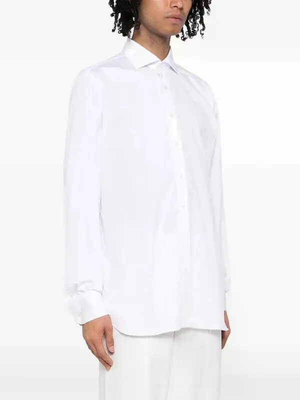 LARDINI Poplin Button-up Cotton Shirt
