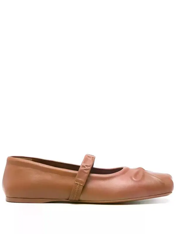 Marni Logo-embossed Ballet Flats