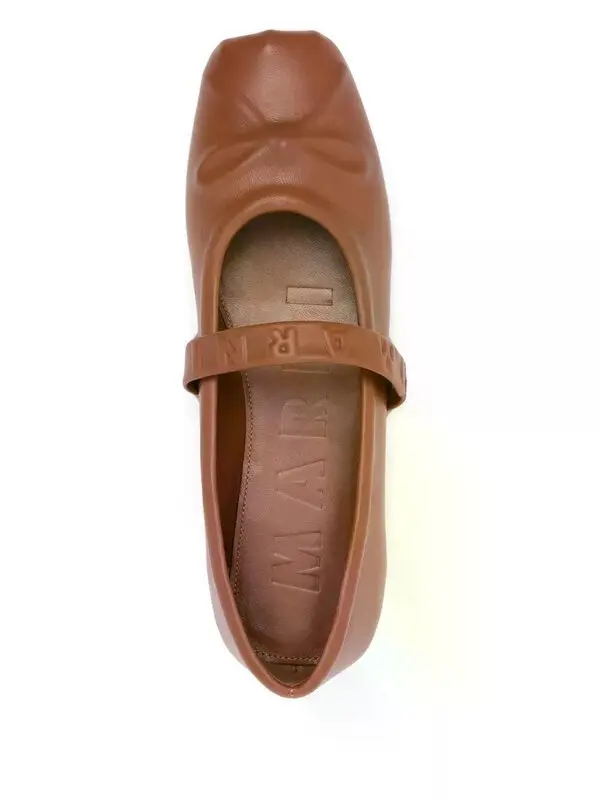 Marni Logo-embossed Ballet Flats