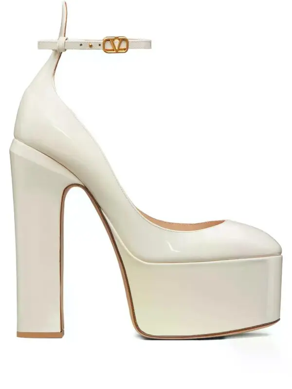 Valentino Garavani Tan-go Platform Pumps - Neutrals