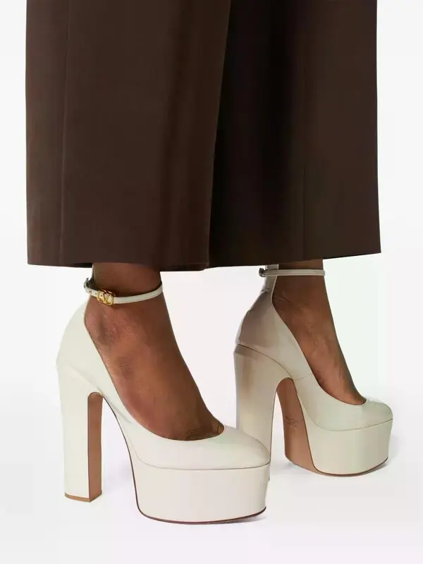 Valentino Garavani Tan-go Platform Pumps - Neutrals