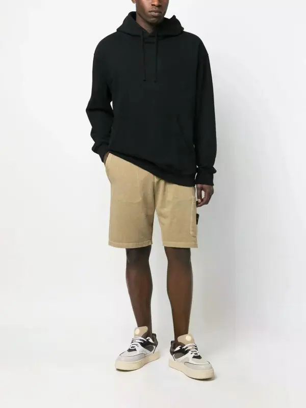 Stone Island Compass-motif Cotton Shorts