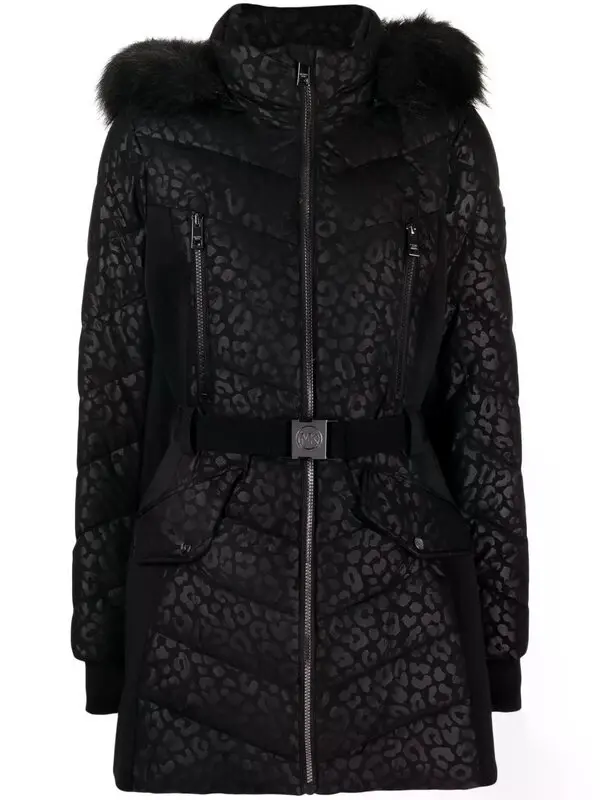Michael Kors Leopard-print Puffer Coat