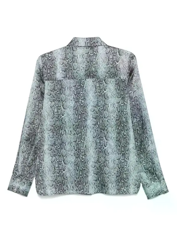 GANNI Snakeskin-printed Shirt