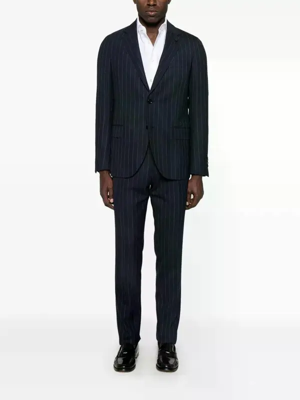 LARDINI Pinstriped Suit - Blue