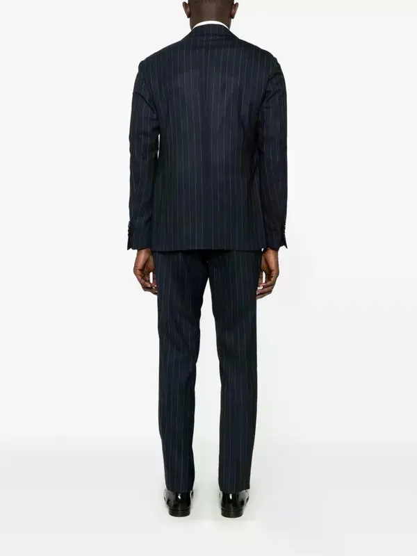 LARDINI Pinstriped Suit - Blue