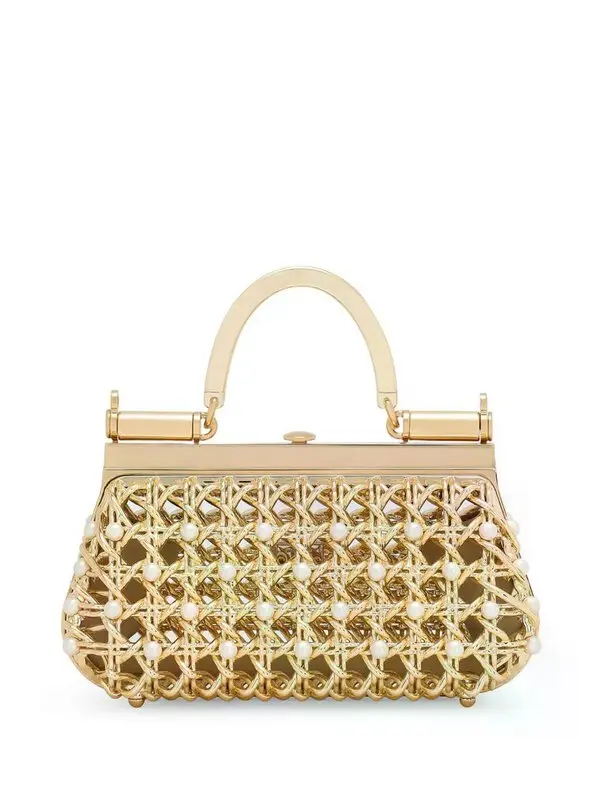 Dolce & Gabbana Pearl-embellished Caged Tote Bag