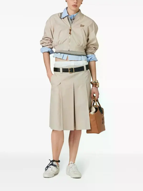 Miu Miu Panama Cropped Bomber Jacket