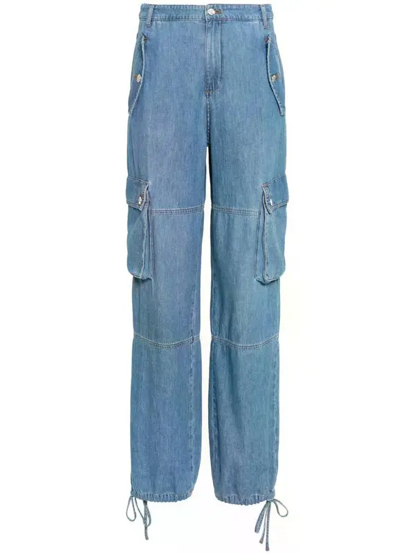 Moschino Drawstring-hem Cotton Cargo Jeans