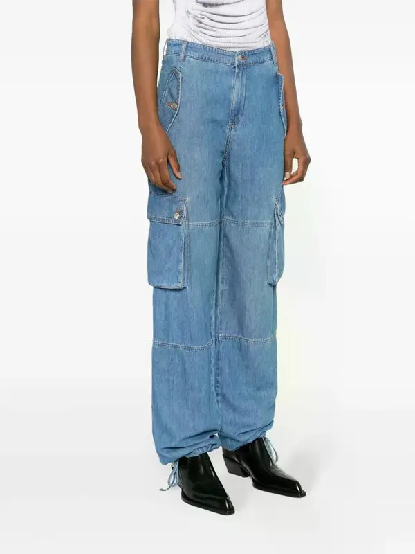 Moschino Drawstring-hem Cotton Cargo Jeans