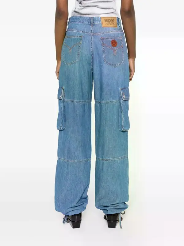 Moschino Drawstring-hem Cotton Cargo Jeans
