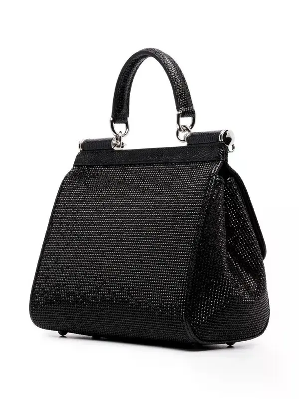 Dolce & Gabbana Small Sicily Rhinestone Shoulder Bag