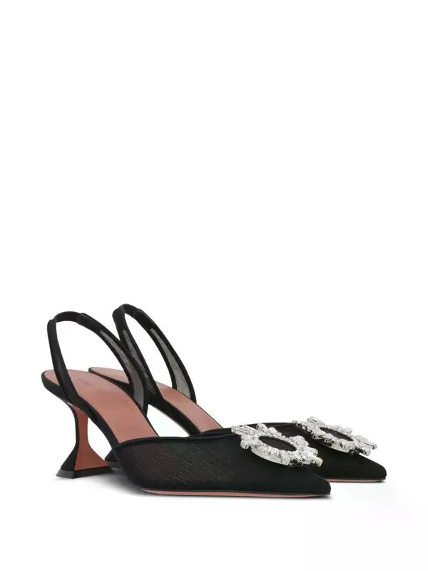 Amina Muaddi 70mm Begum Pumps - Black