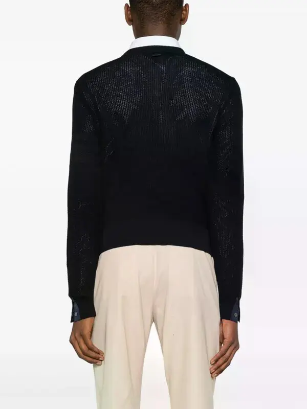 Thom Browne 4-bar Waffle-knit Jumper
