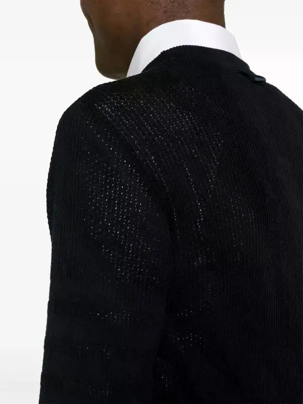 Thom Browne 4-bar Waffle-knit Jumper