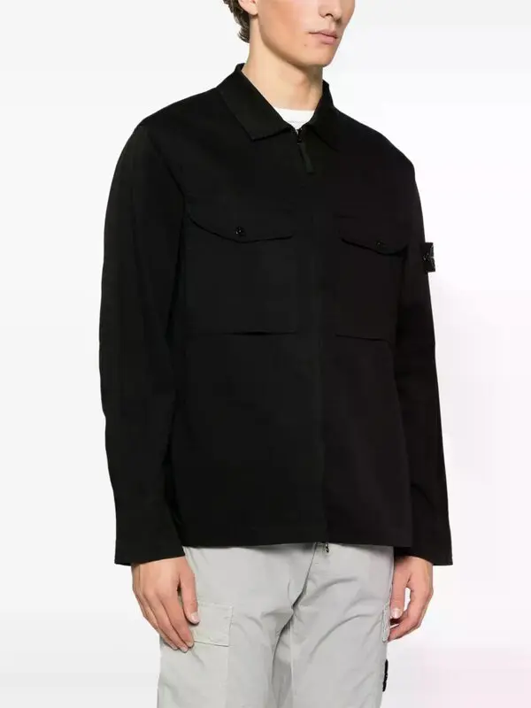 Stone Island Compass-badge Shirt Jacket - Black