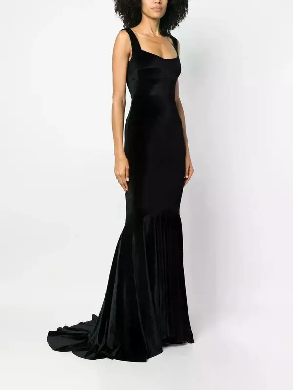 ATU BODY COUTURE Sleeveless Fishtail Velvet Gown