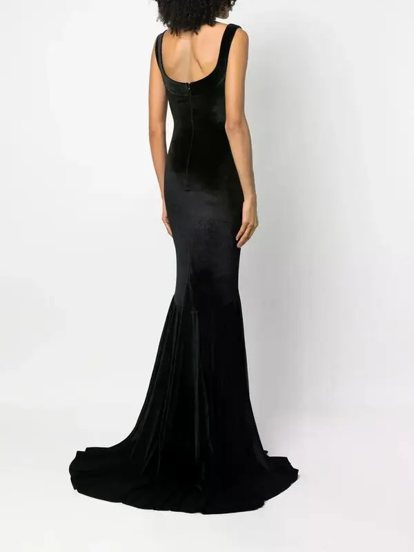 ATU BODY COUTURE Sleeveless Fishtail Velvet Gown